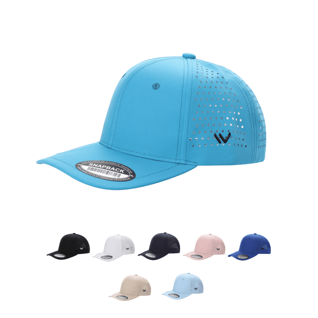 12 Pack Waterproof Trucker Mesh Golf Hat Cap - Laser Vented, 6-Panel ...